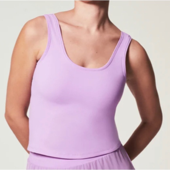 SPANX | Tops | Spanx The Get Moving Fitted Tank Lavender Lust | Poshmark